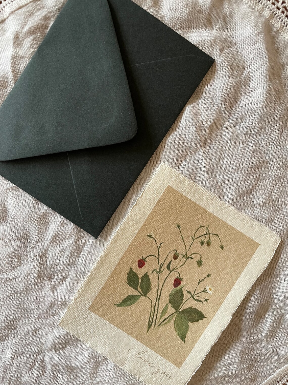 Handmade Paper Notecard With Envelope and Floral Design - Etsy