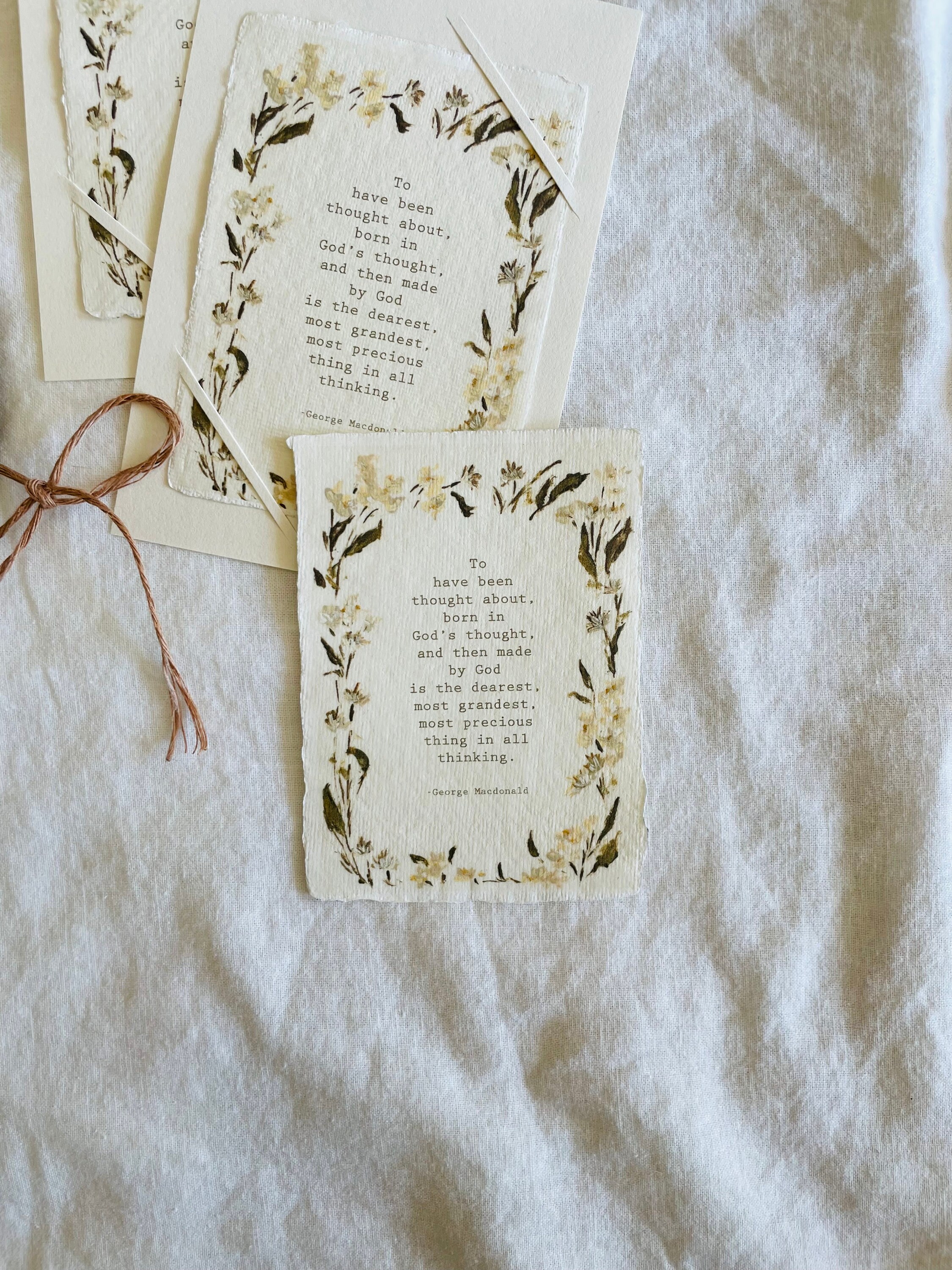 Floral Wreath Art Print With Quote | Handmade Paper Print ...