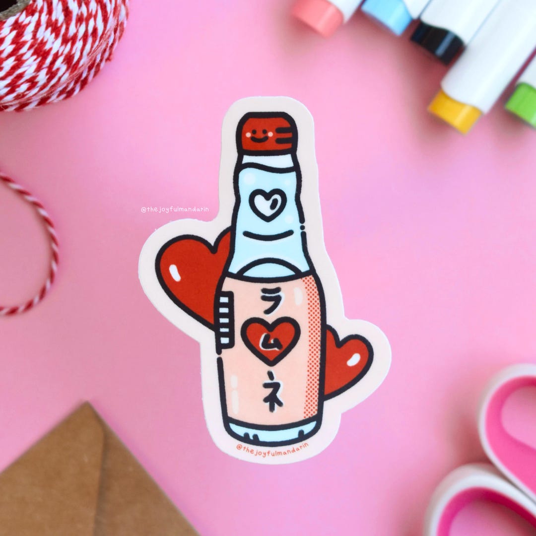Japanese Ramune Vinyl Sticker, Cute Asian Food Kindle or Journal Decal ...