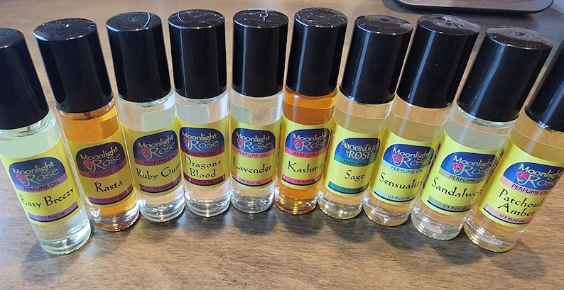 Moonlight Rose/wild Rose Roll on Body Oils - 50 Different Scents - Etsy