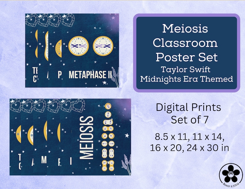 Meiosis Classroom Poster Set taylor Swift Midnights Era - Etsy