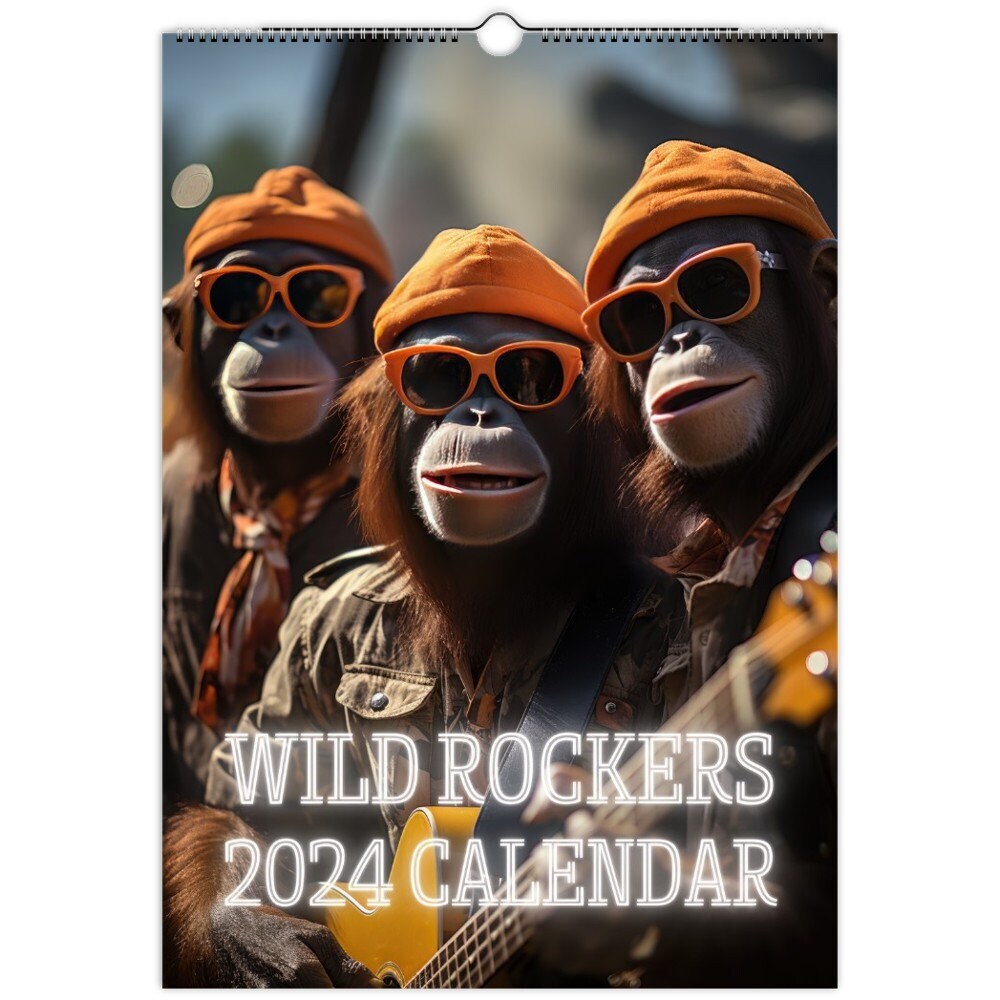 Animal Rockers Calendars 2024, A3 & A4 Hanging Calendars, Funny ...