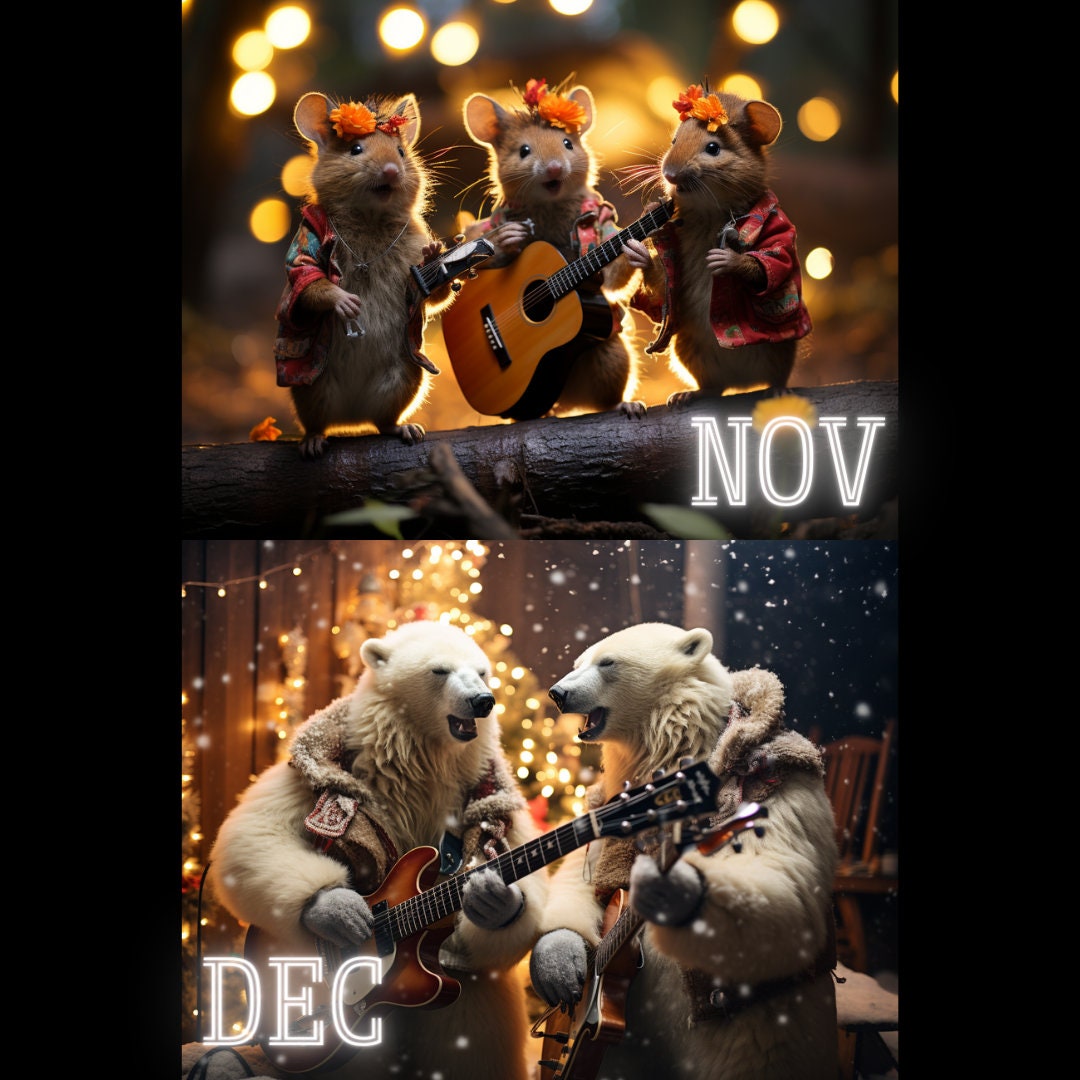 Animal Rockers Calendars 2024, A3 & A4 Hanging Calendars, Funny ...