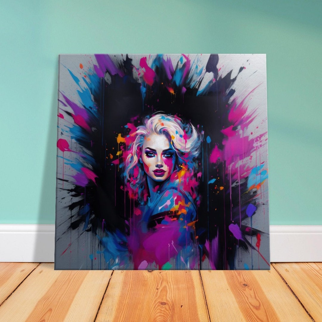 The Pink Lady Portraits V21 Canvas Wall Art Watercolour Art - Etsy