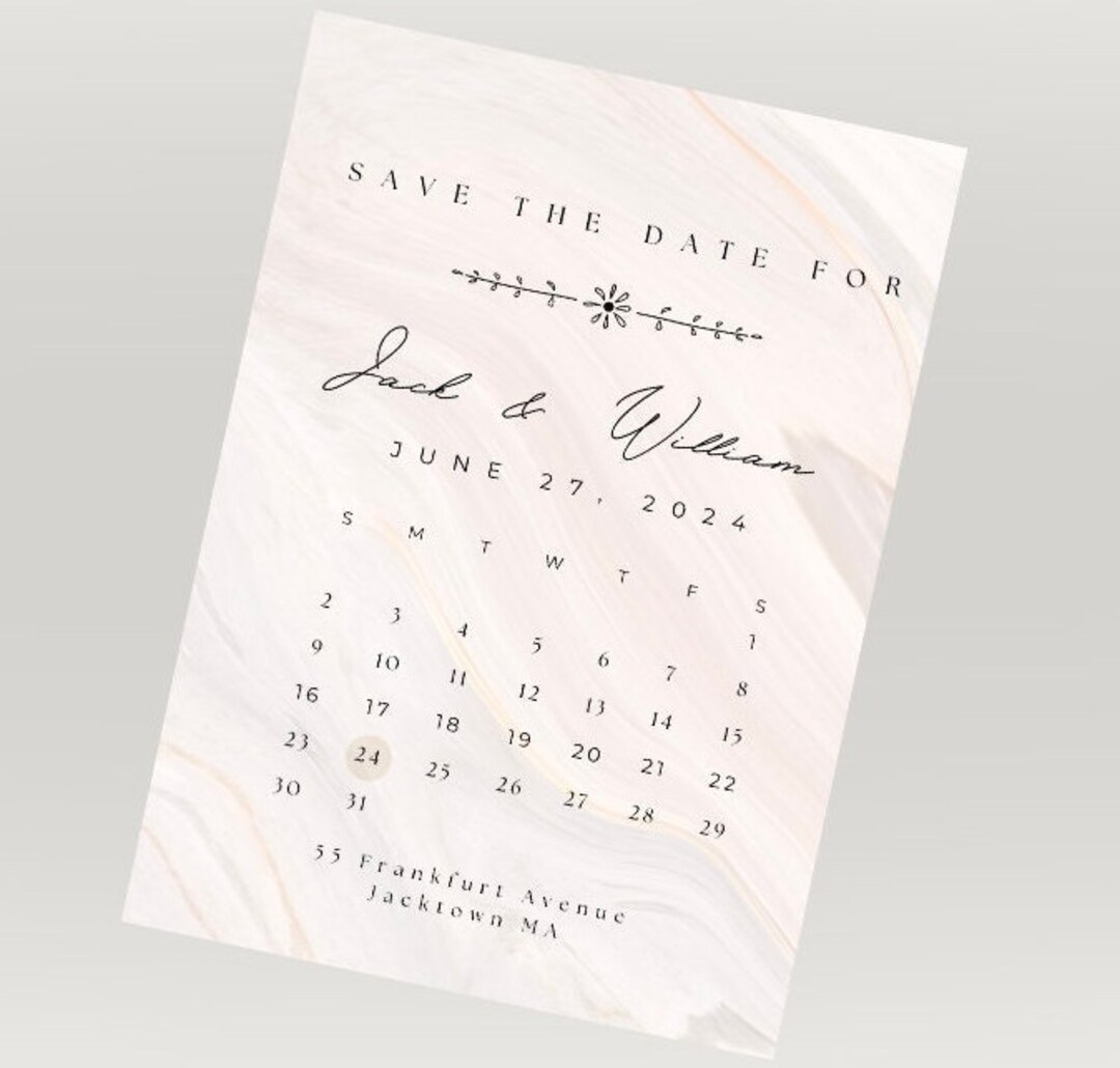 Customizable Save the Date Card - Etsy
