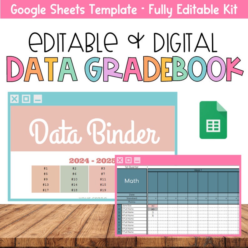 Digital Data and Gradebook Tracker EDITABLE | Google Sheets | Back to ...