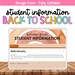 Student Information (google Form) Back to School EDITABLE | Boho ...