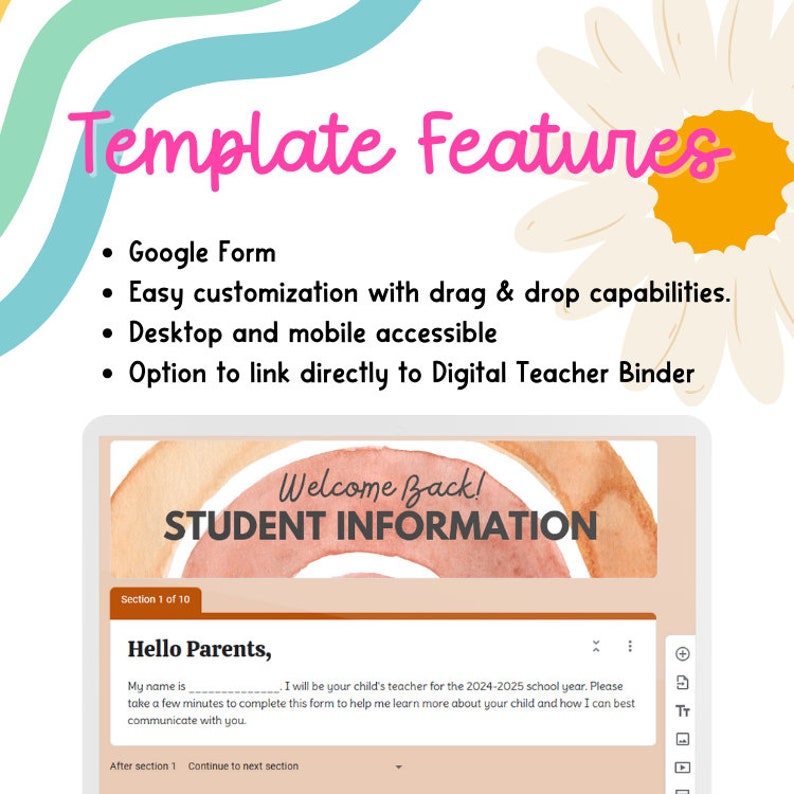Student Information (google Form) Back to School EDITABLE | Boho ...