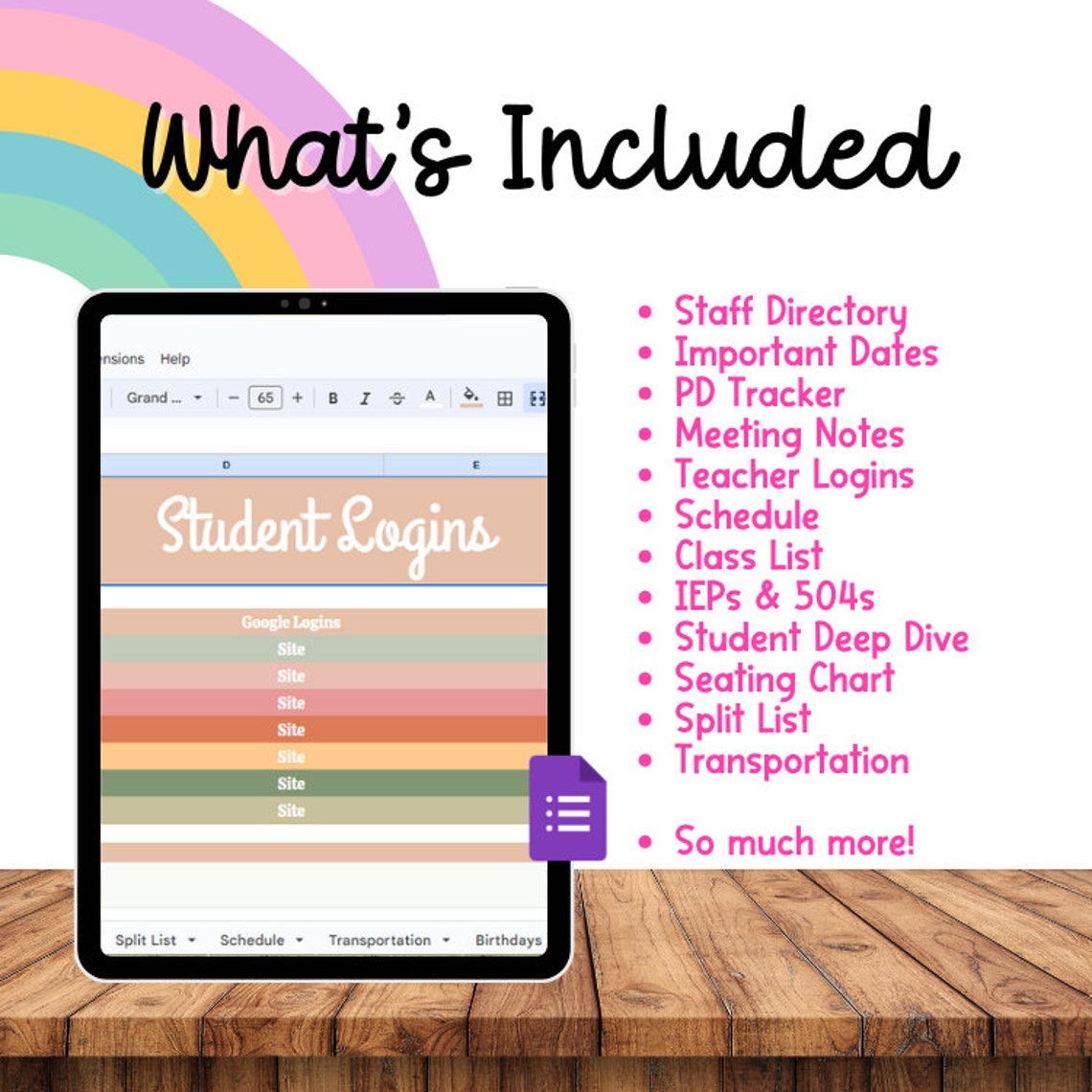 Digital Teacher Binder | Planner | Google Sheets | EDITABLE | Back to ...