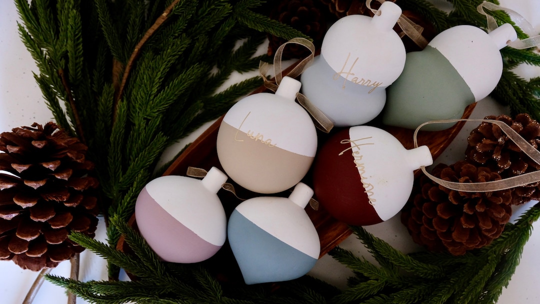 Personalized Ceramic Christmas Ornaments Modern Christmas Ornaments ...
