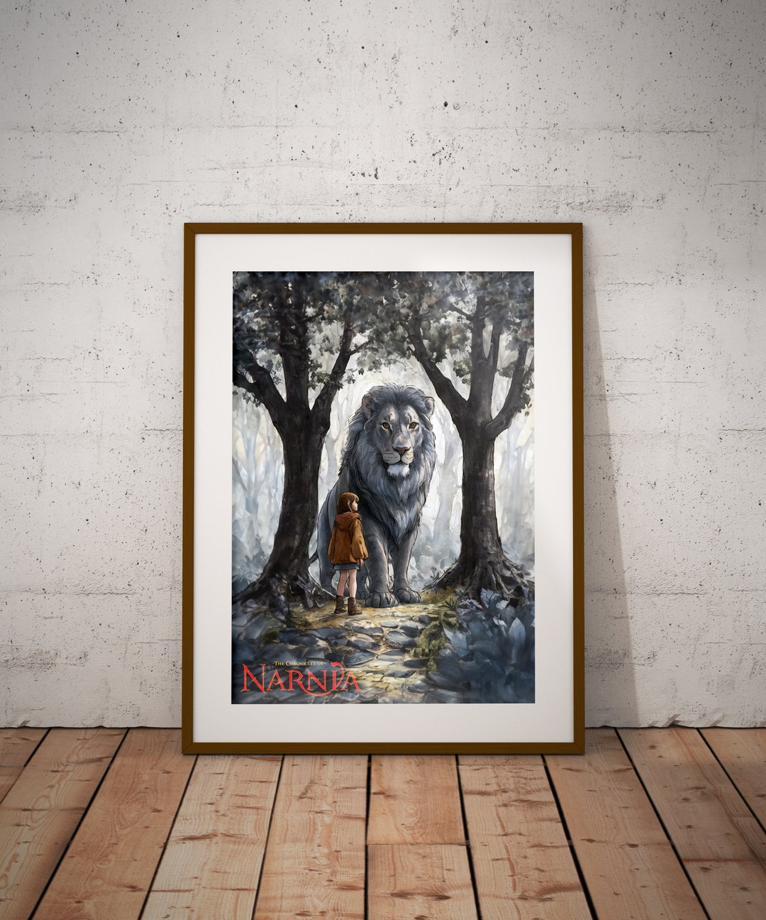 Narnia Art Print, Lucy and Aslan, Narnia Poster, C S Lewis, Narnia Wall ...