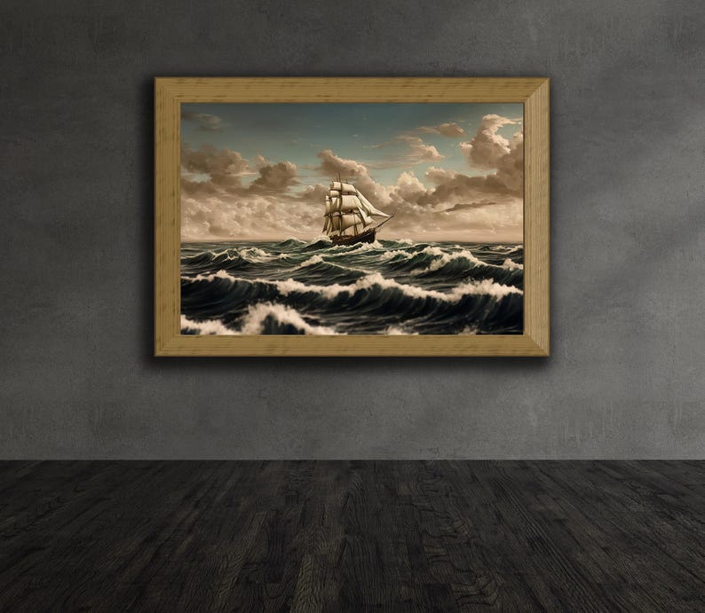 Narnia Dawn Treader Ship Inspired Art Print, Voyage of Dawn Treader ...