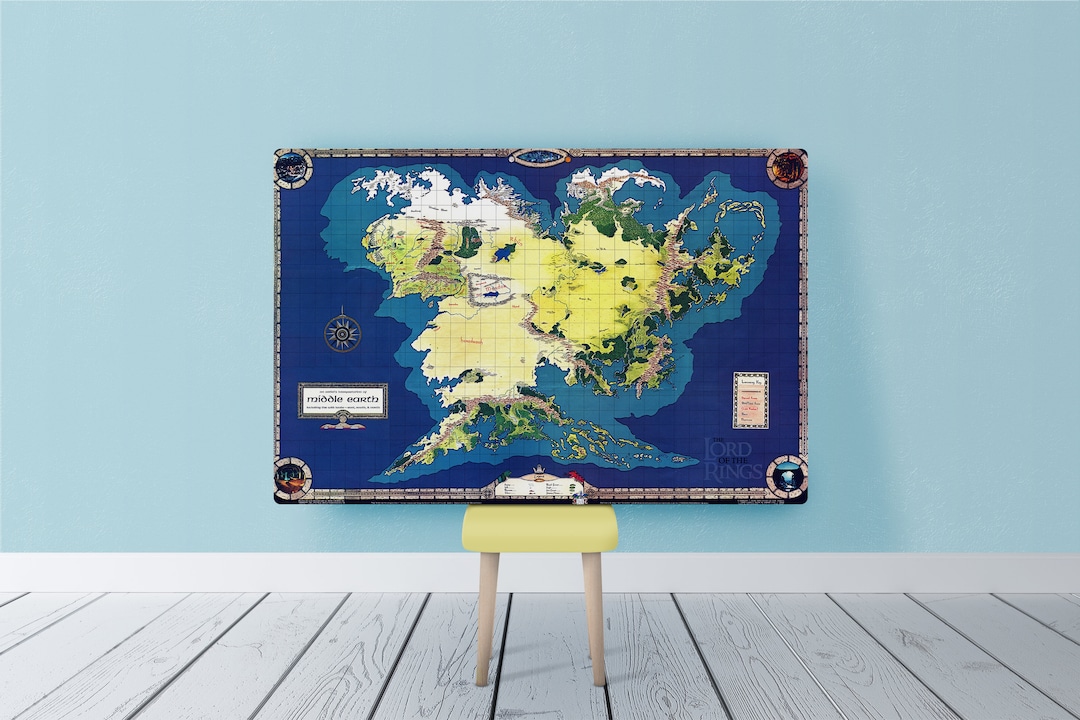 Lord of the Rings Map, Middle Earth Map, LOTR, Lord of the Rings ...