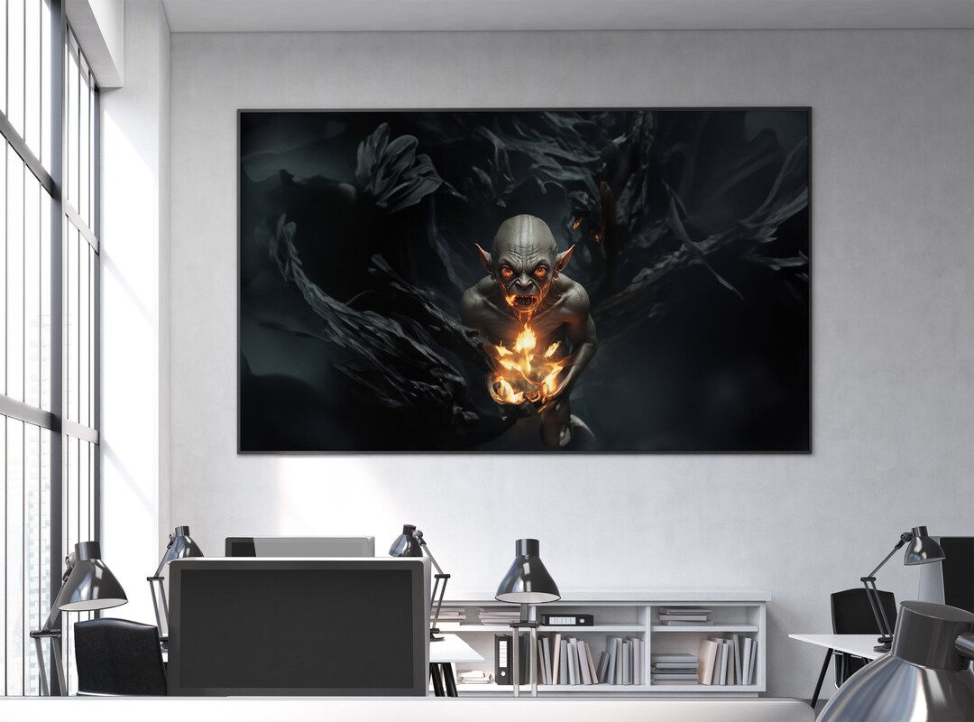 Wall Art Prints, Wall Art Glass, Gollum Print, Gollum Wall Art ...