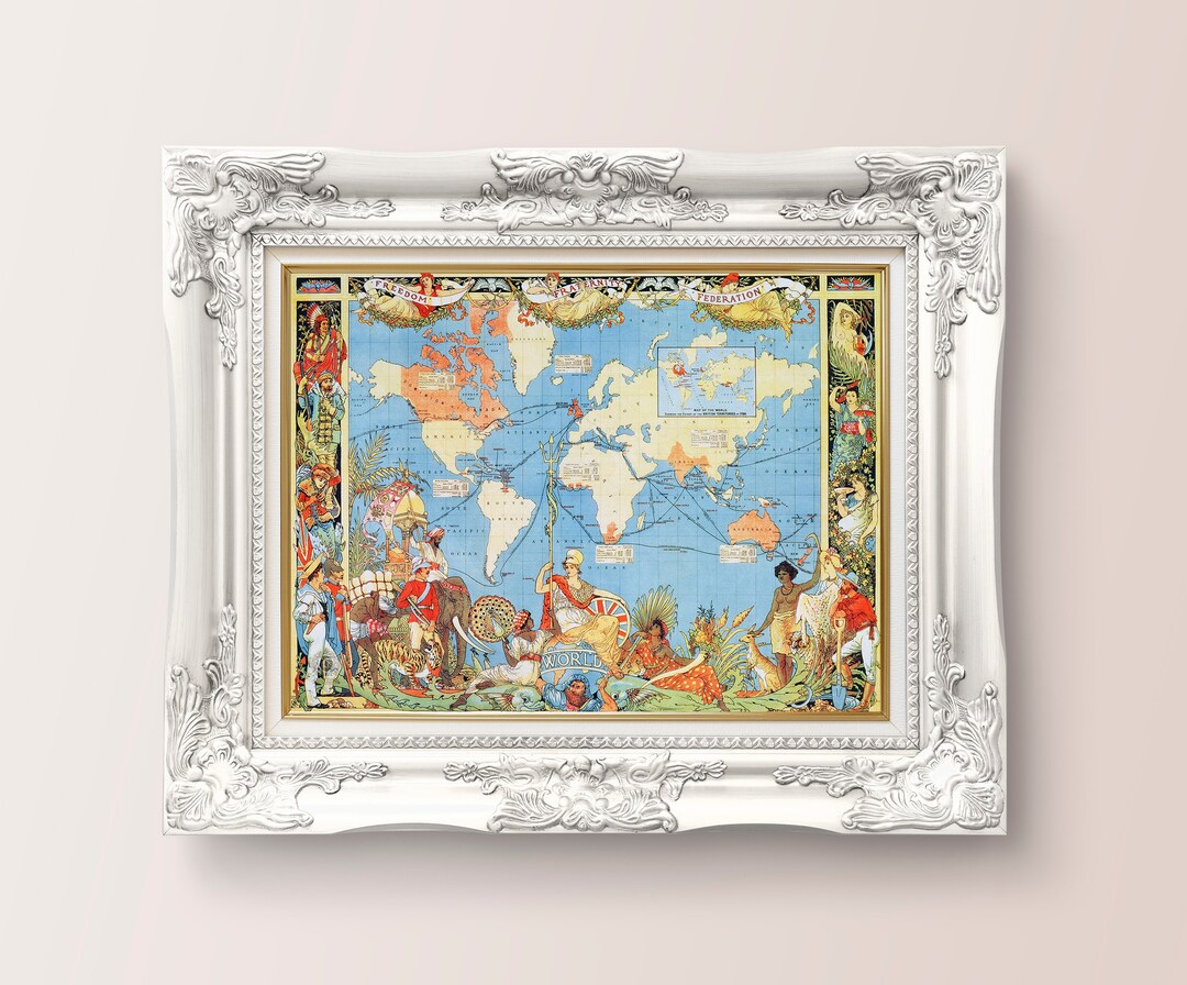 British Empire World Map, 1886, 1886 World Map, British Empire ...
