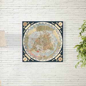 1587 Largest Early World Map, Old Map of the World, Flat Map of the ...