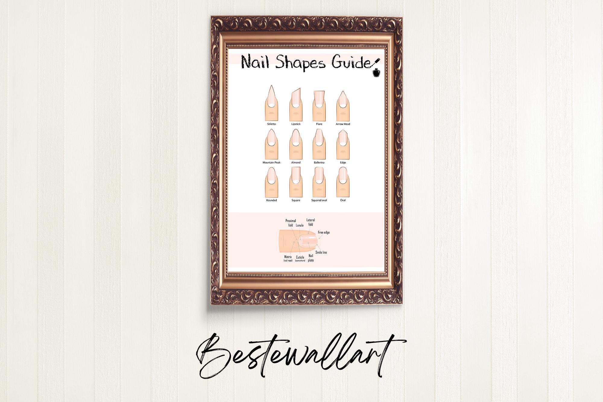 Nail Shapes Guide Poster: Beauty Salon Decor (digital Download) - Etsy
