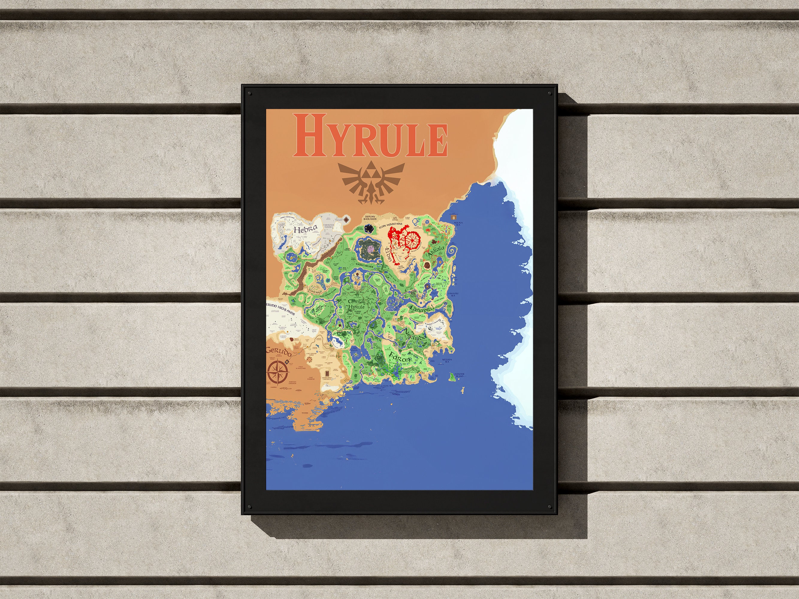 Map of Hyrule From Legend of Zelda, Zelda Map, Hyrule Map, Princess ...
