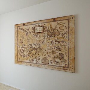 Harry Map Poster, Magical World Map, Vintage Wall Decor, Harry World ...