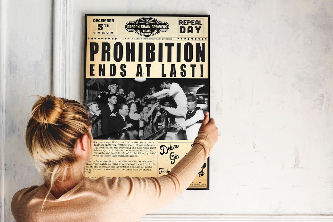 Prohibition Ends Vintage Art Print: Repeal 1933 Celebration (digital ...