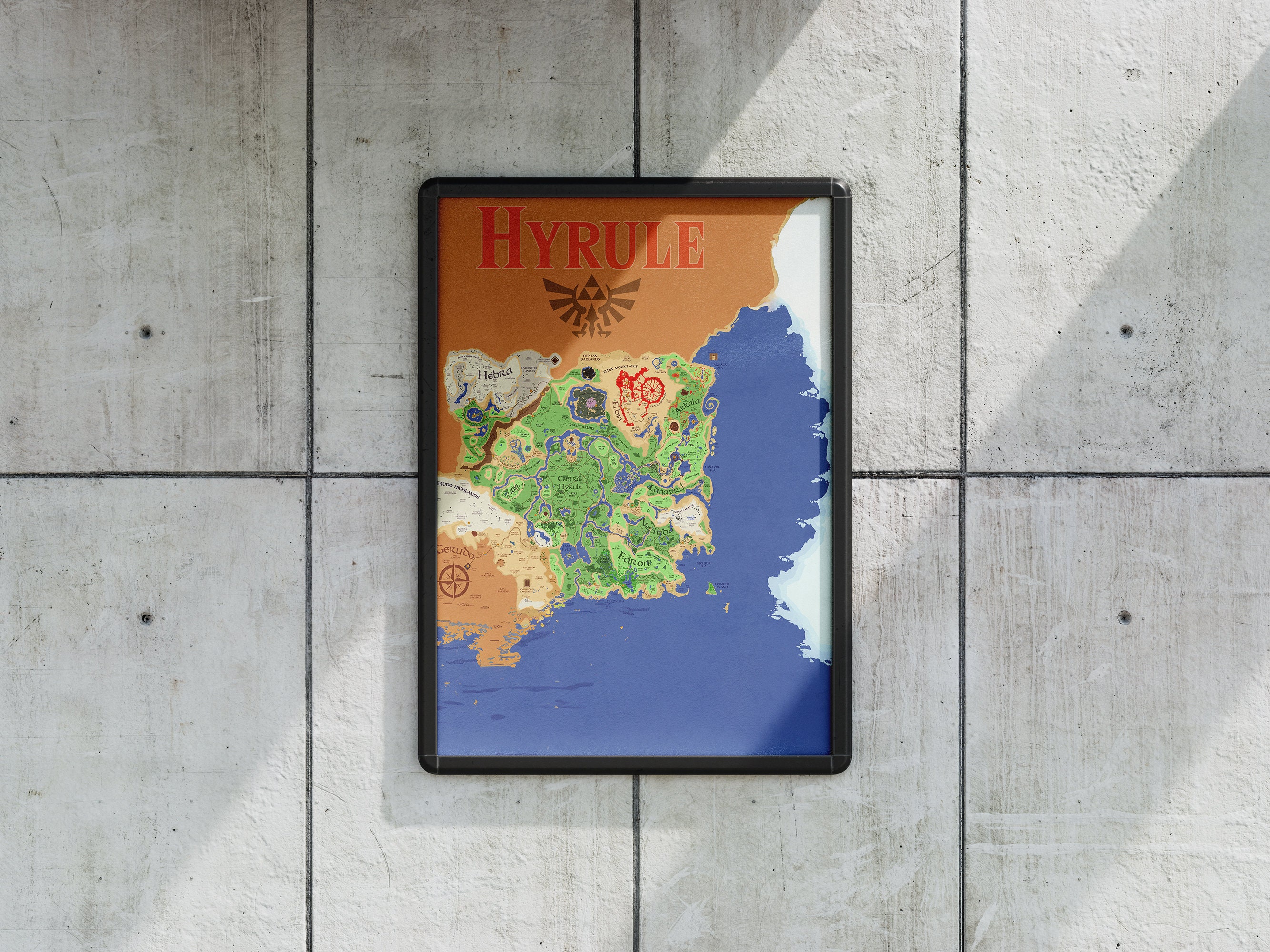 Map of Hyrule From Legend of Zelda, Zelda Map, Hyrule Map, Princess Zelda, Zelda, Breath of the ...