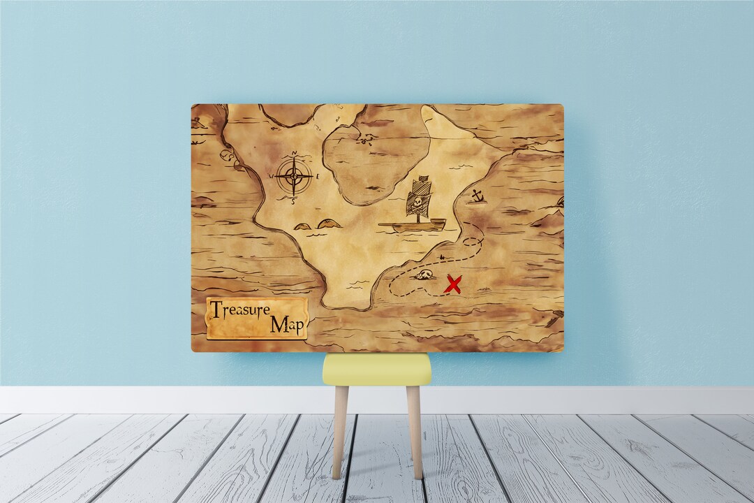 Treasure Map, Pirates Treasure Map for Kids, Pirate Treasure Map ...