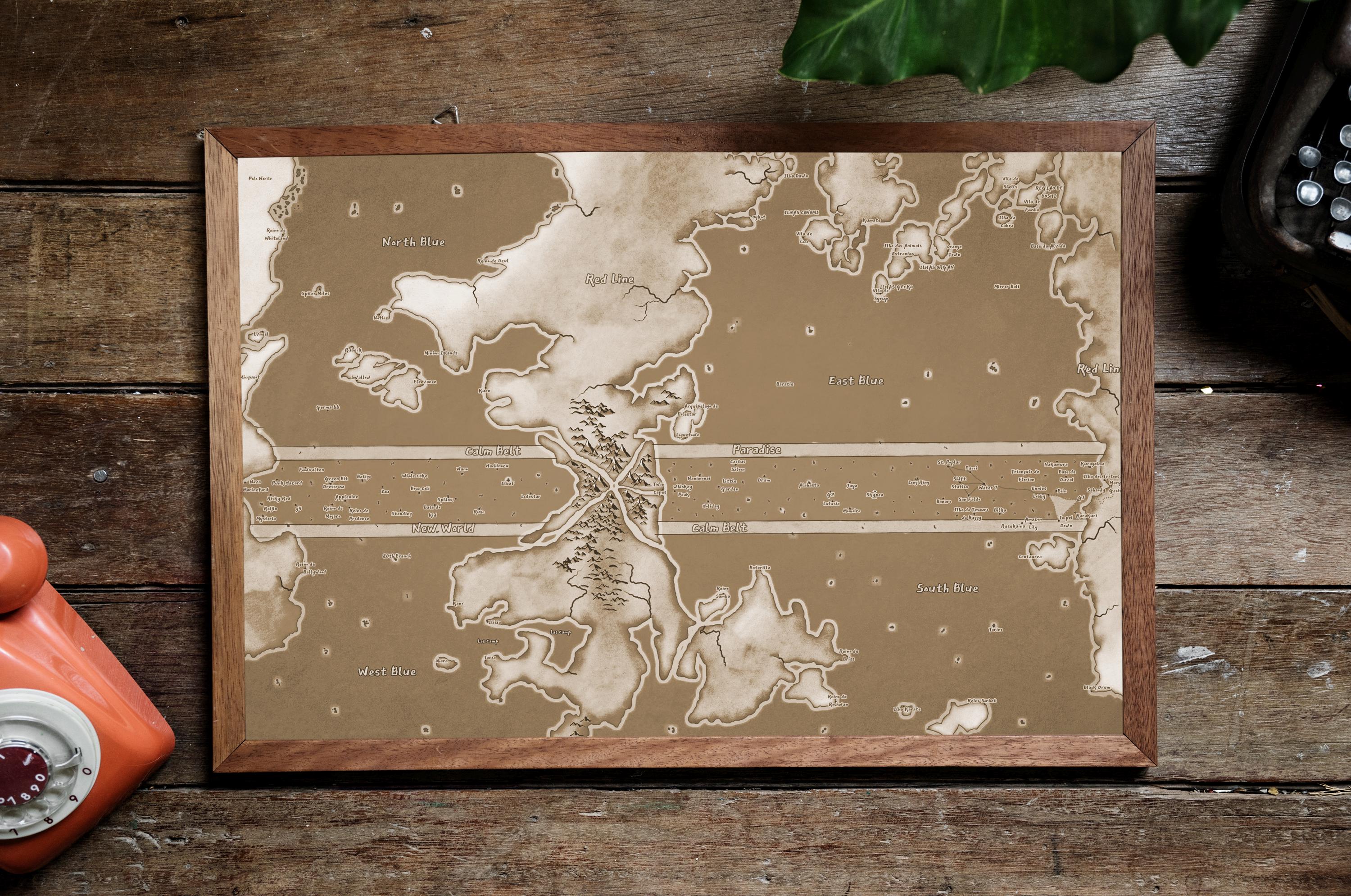 One Piece World Map, Anime World Map, Anime Wanted Map, World Map ...