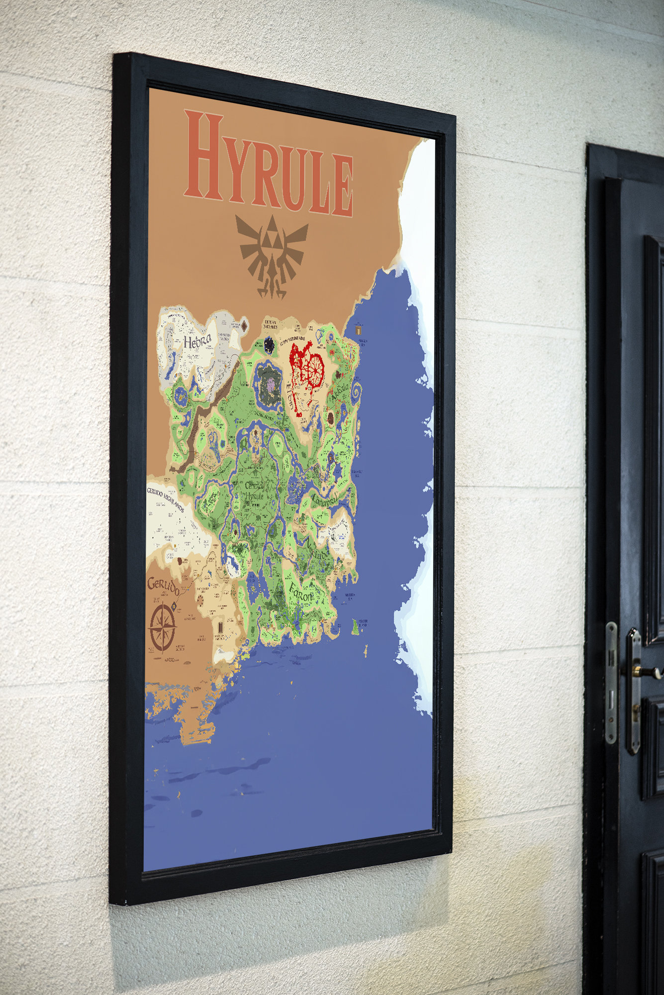 Map of Hyrule From Legend of Zelda, Zelda Map, Hyrule Map, Princess ...
