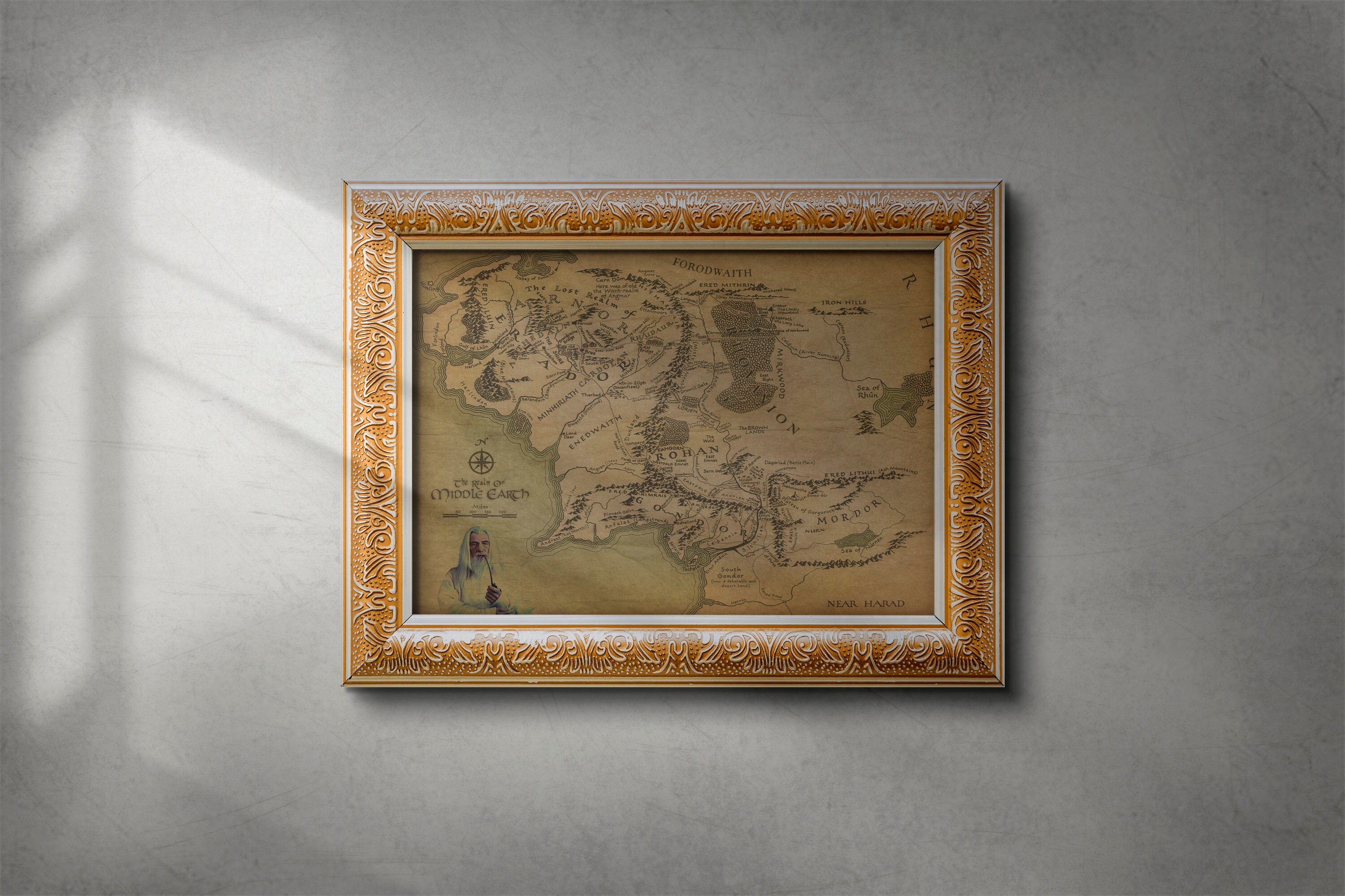 Vintage Fantasy Map Print – Enchanted Kingdom Wall Art (digital ...