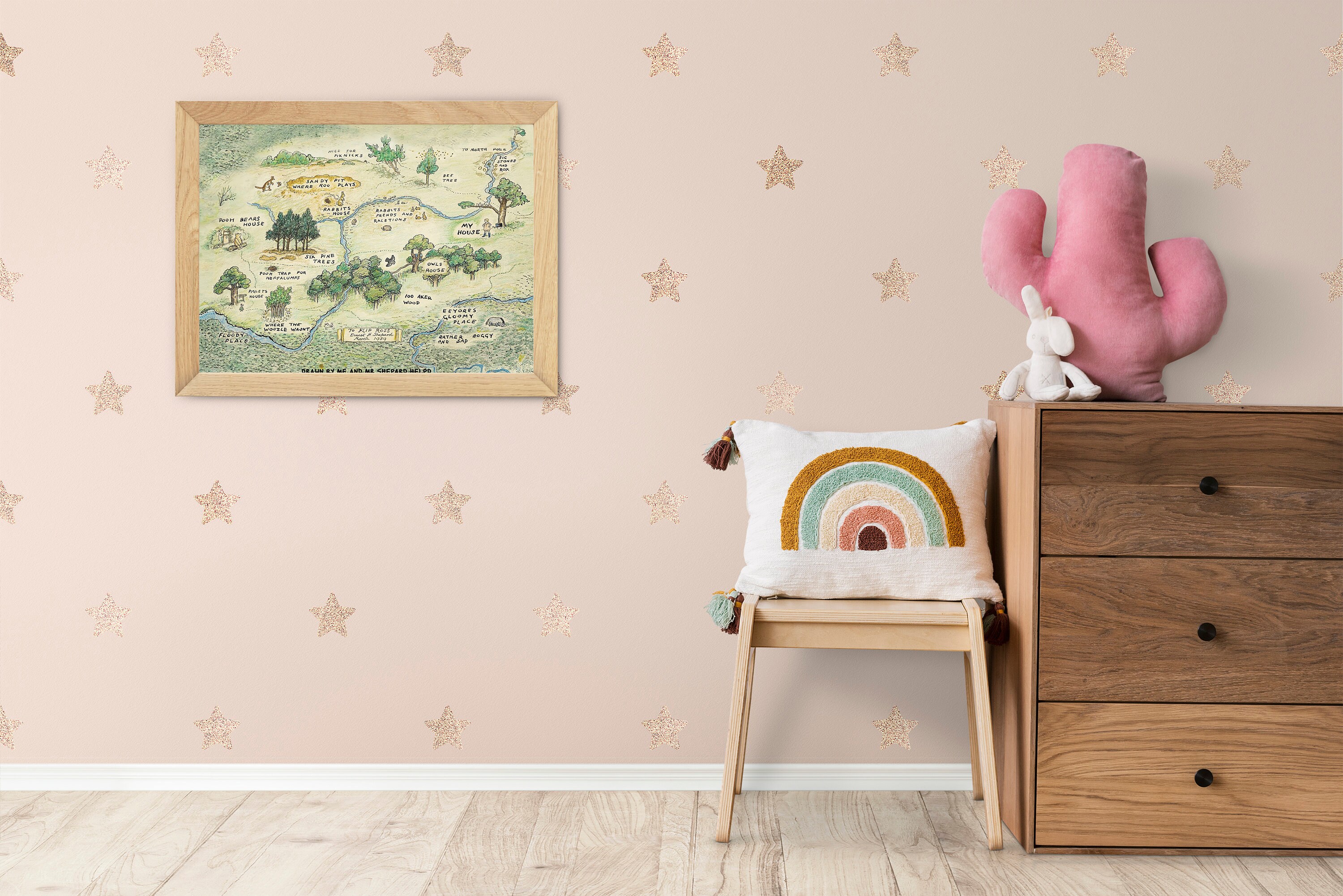 Winnie the Pooh Map 100 Acre Wood Map the Pooh Map - Etsy