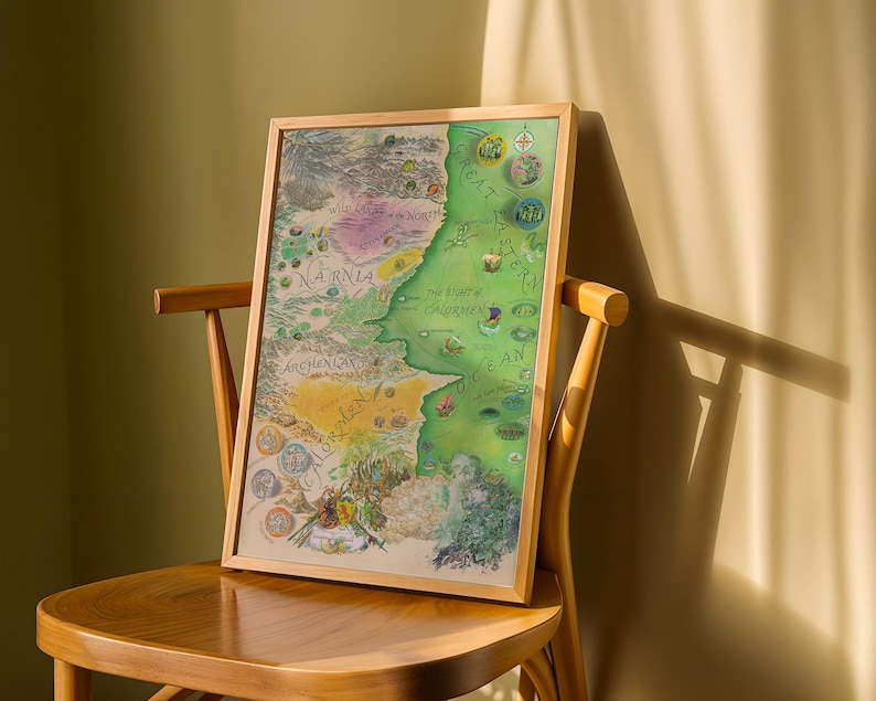 Enchanted Kingdom Map Print, Fantasy World Wall Art (digital Download ...