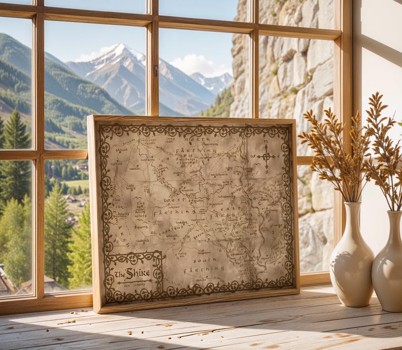 Antique Country Realm Map – Vintage Fantasy Wall Art (digital Download ...