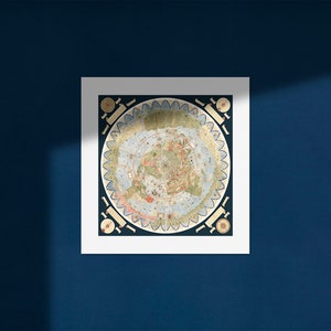 1587 Largest Early World Map, Old Map of the World, Flat Map of the ...