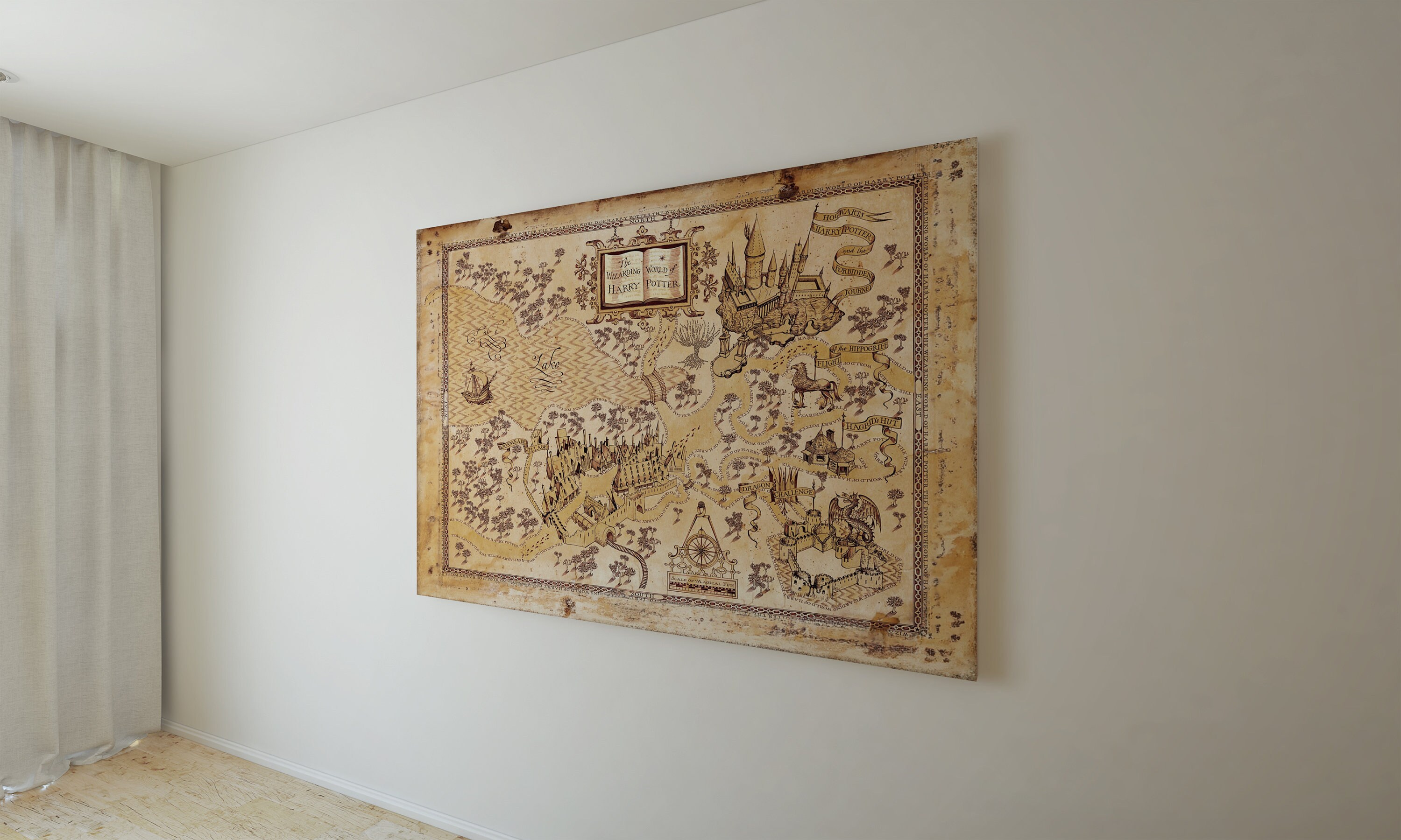 Wizard Map World of Map Fantasy Map Poster Fantasy Map - Etsy