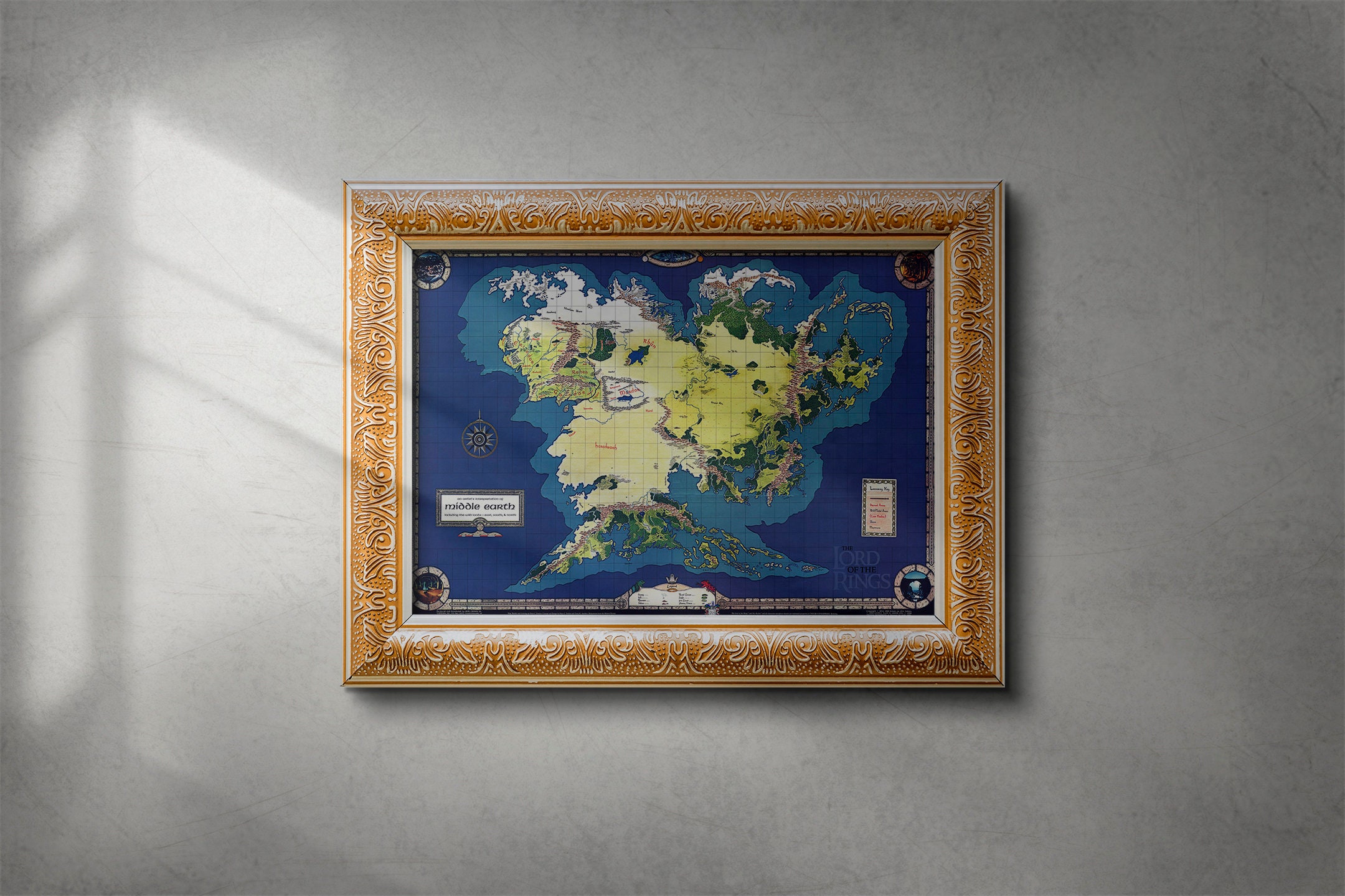 Lord of the Rings Map, Middle Earth Map, LOTR, Lord of the Rings ...