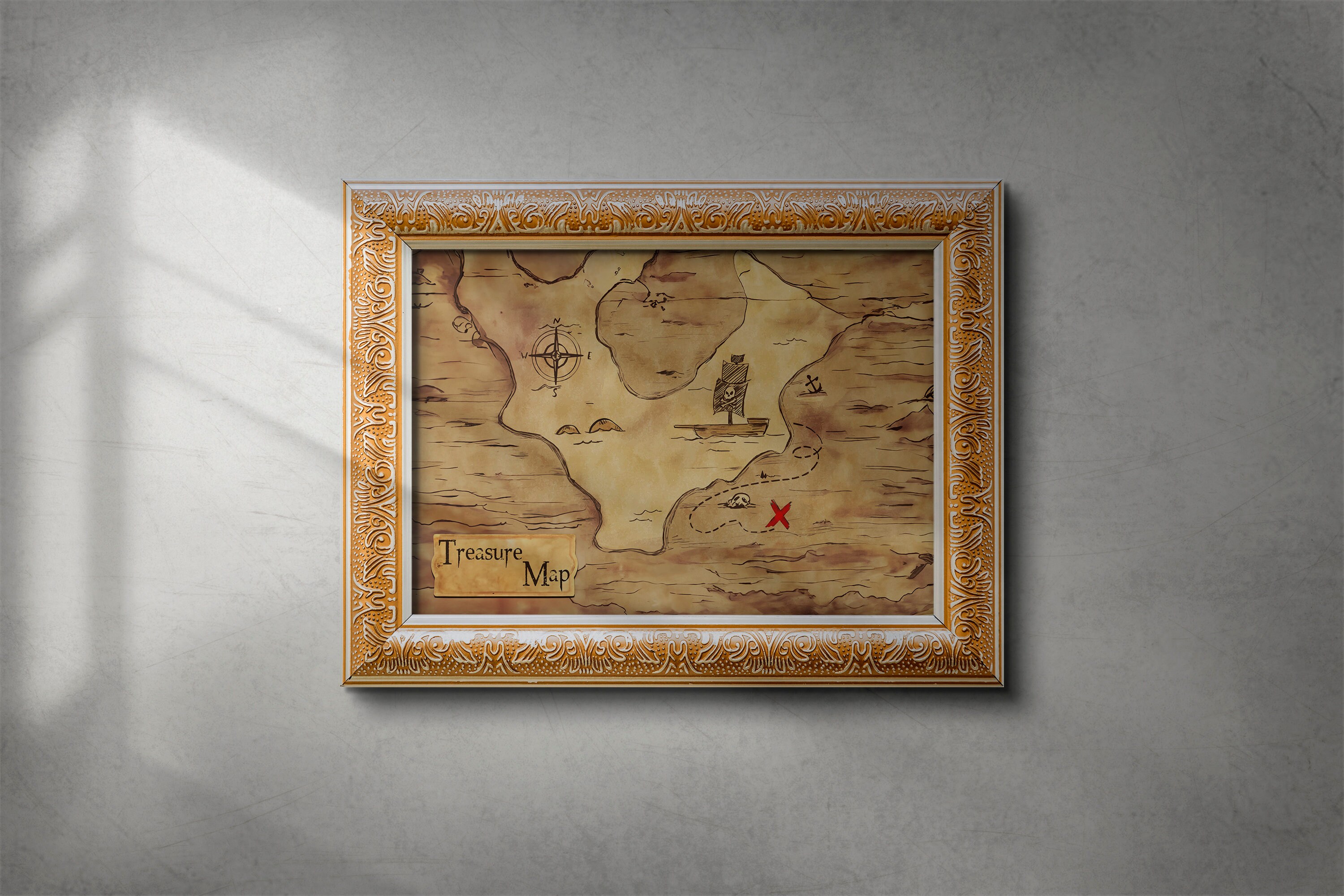 Treasure Map, Pirates Treasure Map for Kids, Pirate Treasure Map ...