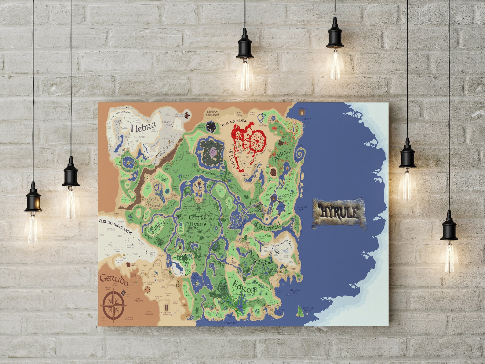 Map of Hyrule From Legend of Zelda, Zelda Map, Hyrule Map, Princess Zelda, Zelda, Breath of the ...