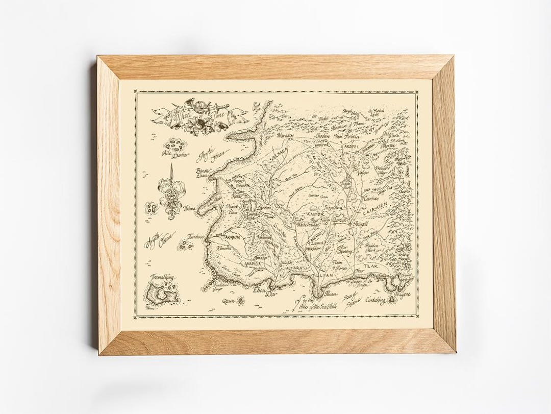 Epic Fantasy World Map – Ancient Realm Art Print (digital Download) - Etsy