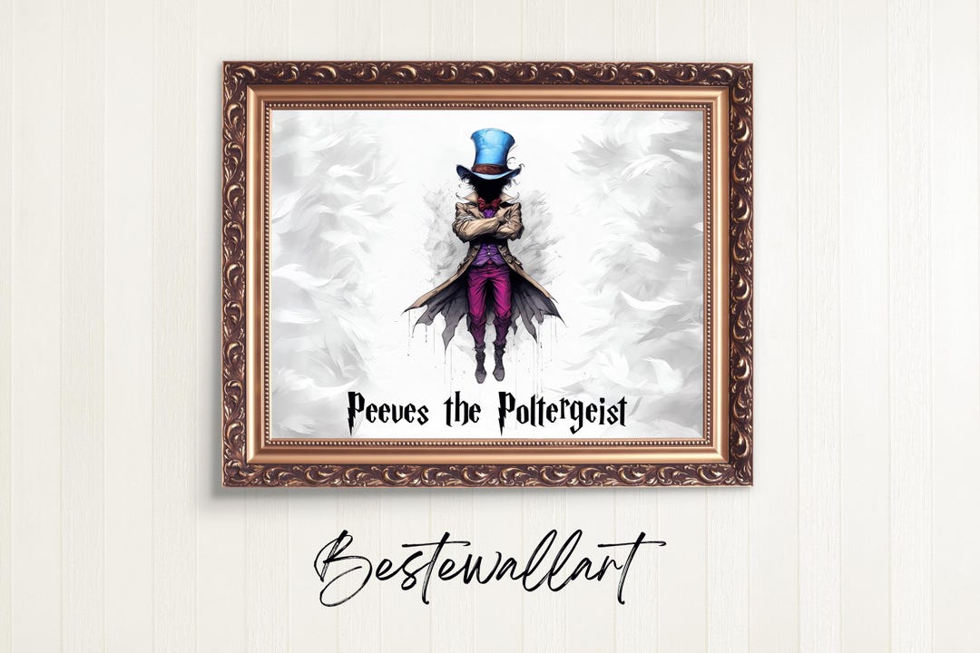Peeves the Poltergeist, Witches and Wizards, Printable Wall Art ...