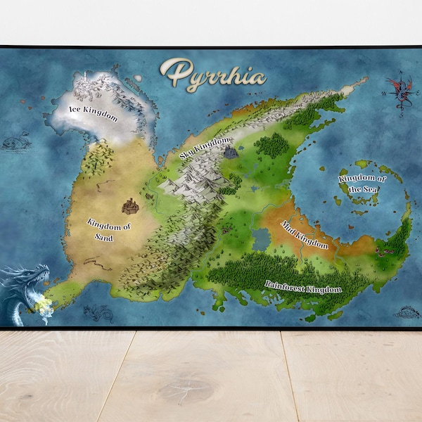 Map of Pyrrhia Wings of Fire - Etsy
