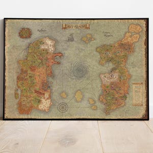World of Warcraft, Azeroth World Map, WOW, Game Map, Warcraft, World of ...