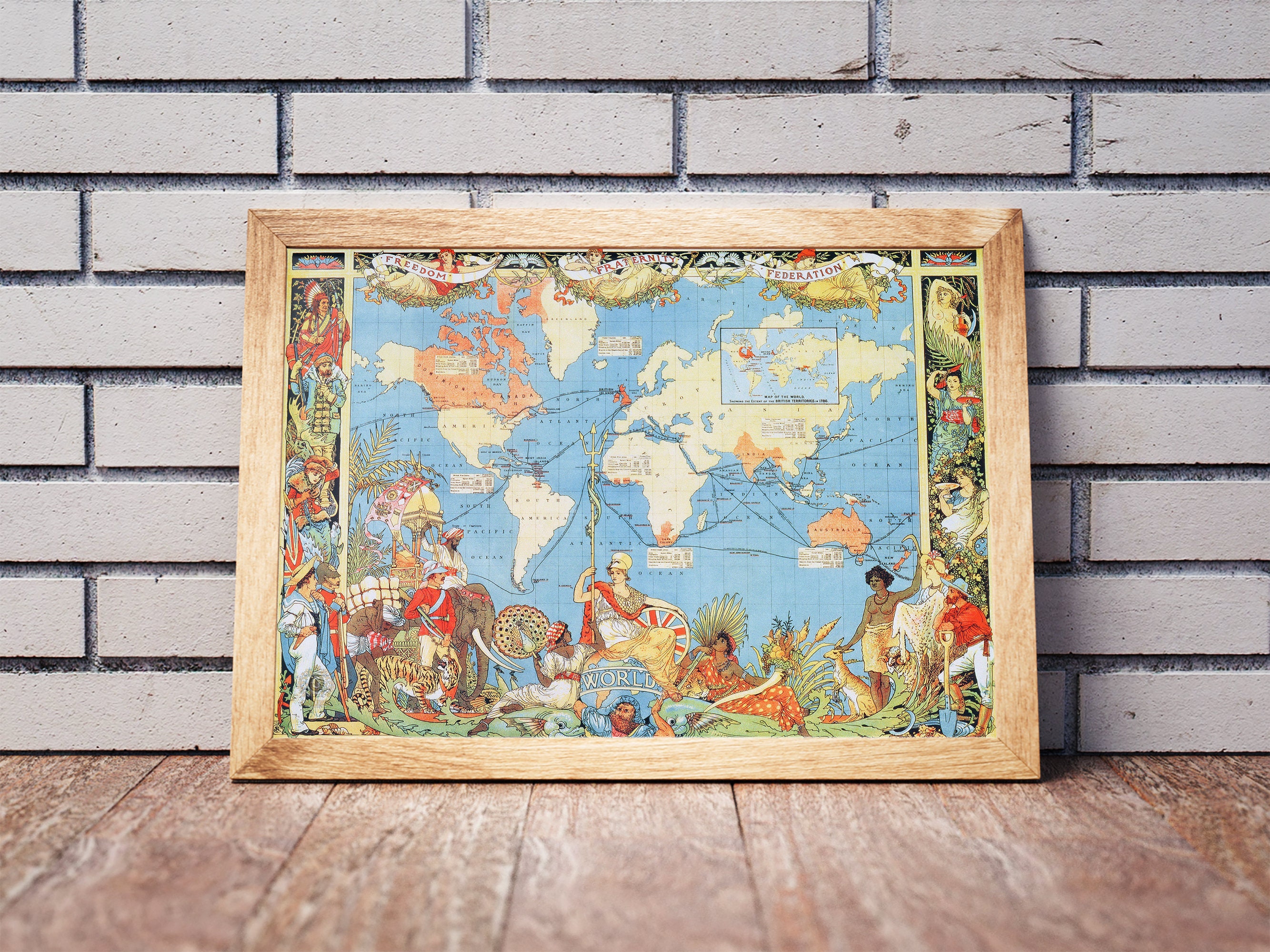 British Empire World Map, 1886, 1886 World Map, British Empire ...