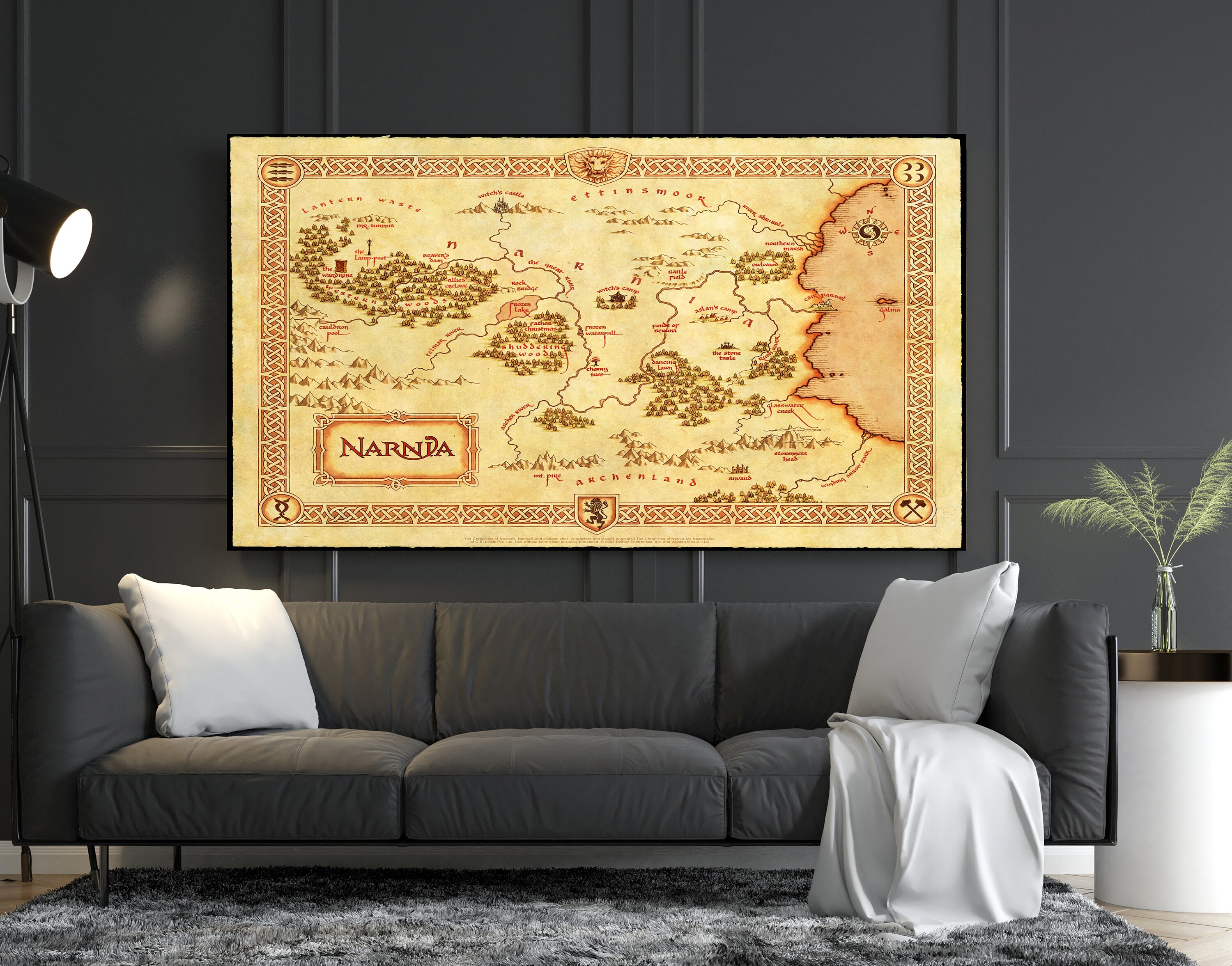 Mapa de Narnia y los países vecinos, Mapa de Narnia, Mapa de Las ...