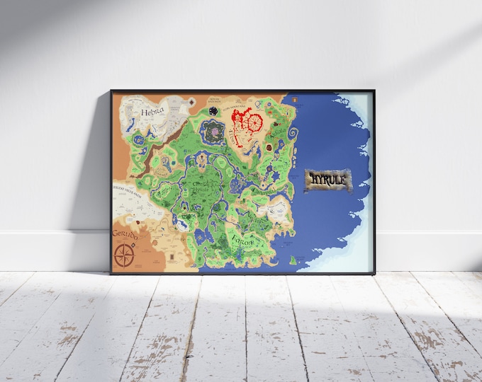 NES Legend of Zelda Games Hyrule Map 2 Pack - Etsy