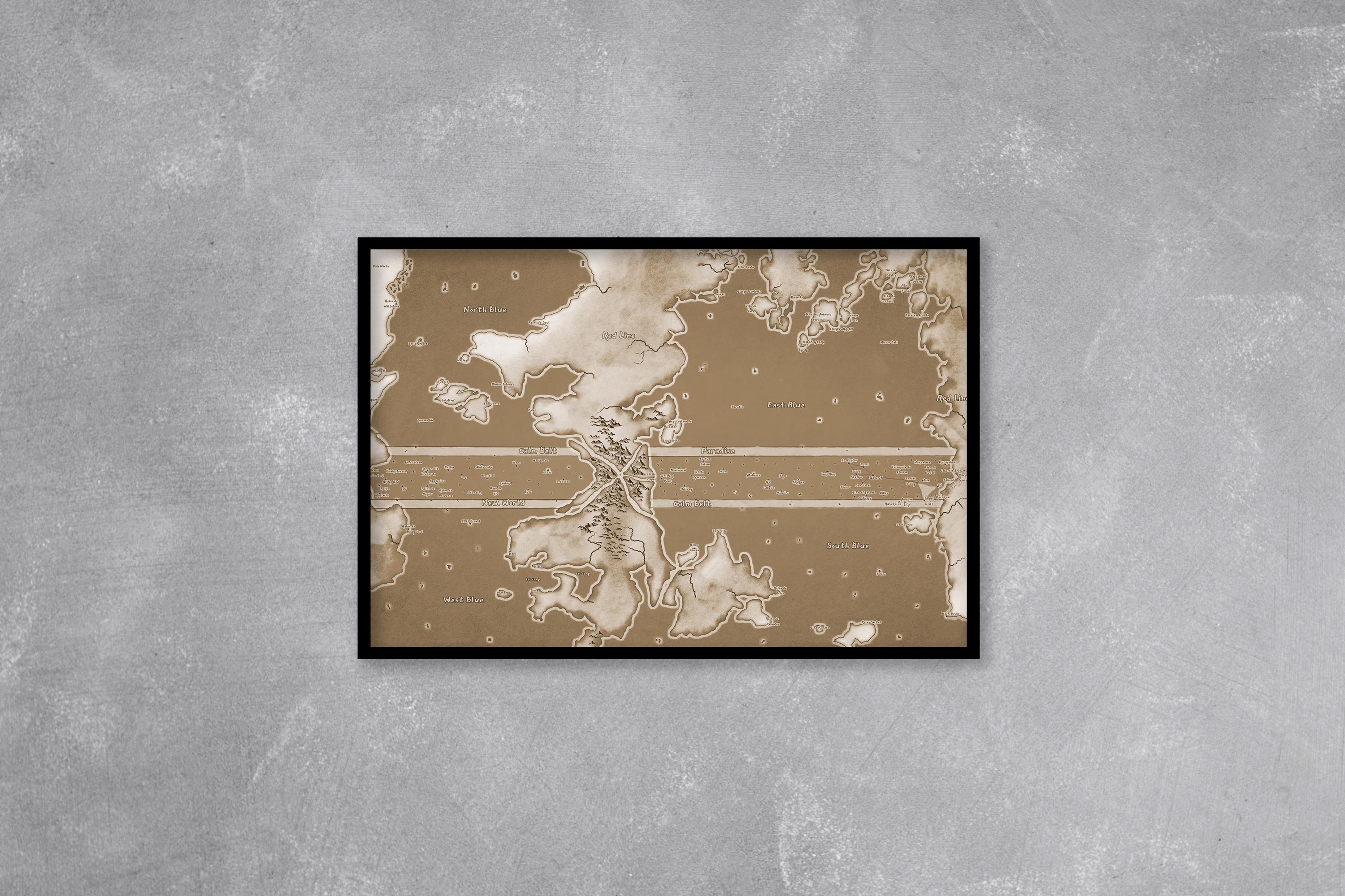 One Piece World Map, Anime World Map, Anime Wanted Map, World Map ...