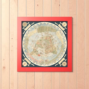 1587 Largest Early World Map, Old Map of the World, Flat Map of the ...