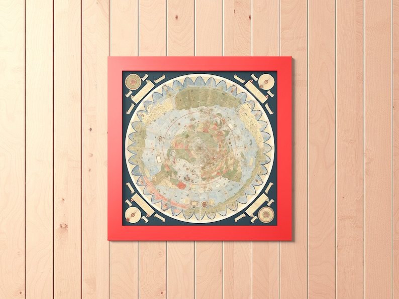 1587 Largest Early World Map, Old Map of the World, Flat Map of the ...