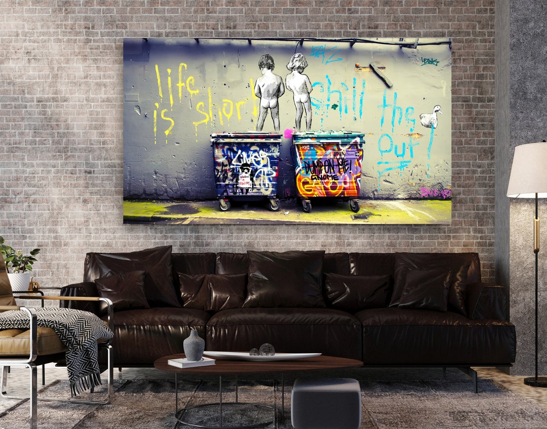 Banksy High Quality Poster, Banksy Wall Art, Banksy Life is Short ...