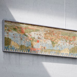 World Map Made by Urbano Monte in 1587, World Map, Flat Earth Map, 1587 ...