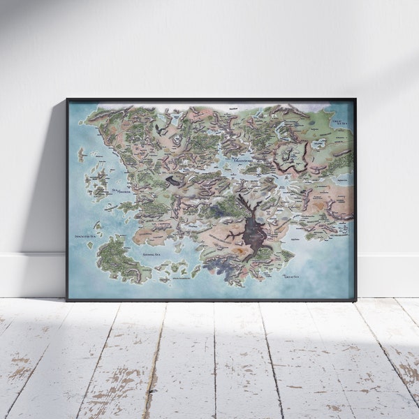 Forgotten Realms Map - Etsy